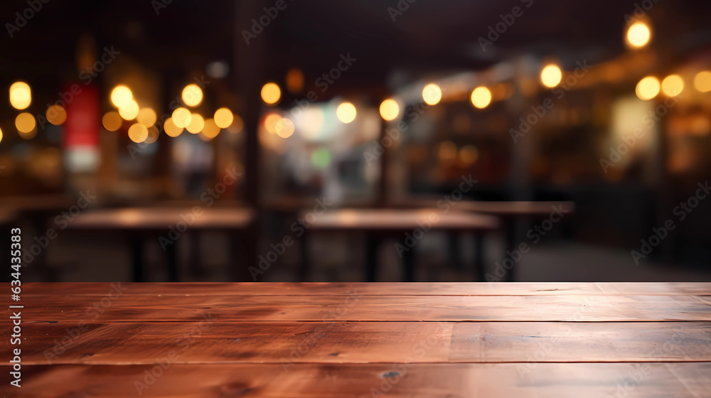 empty table with blurry bar background Stock Illustration | Adobe Stock