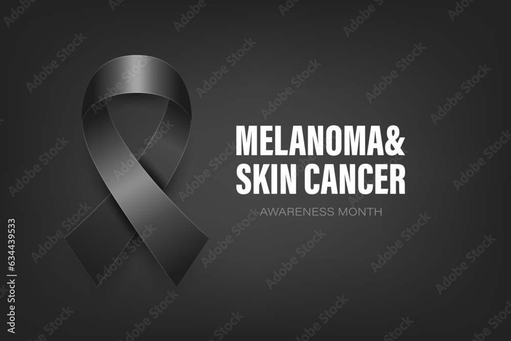 Melanoma, Skin Cancer Banner, Card, Placard with Vector 3d Realistic ...