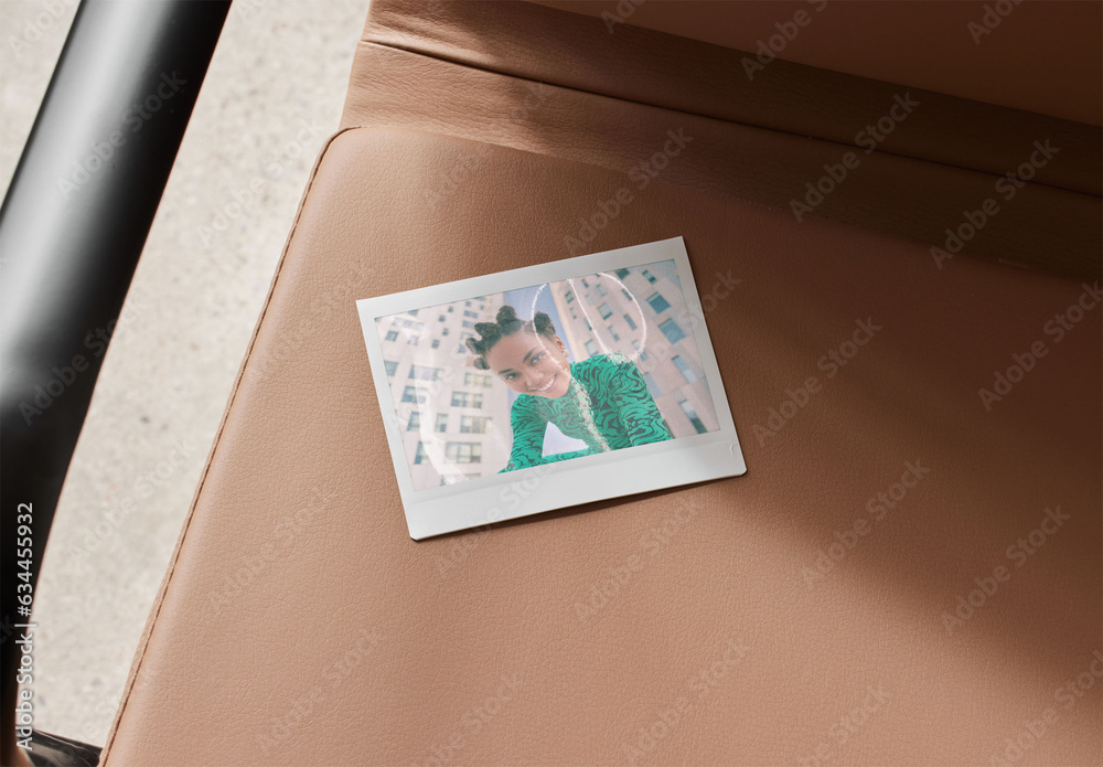 Mockup of customizable instant camera photo print available with ...