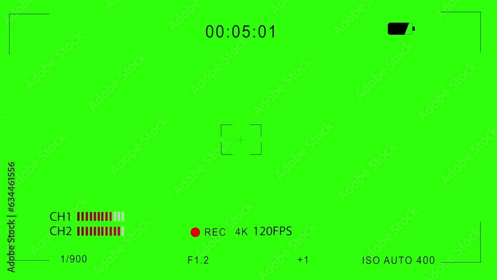 Vídeo do Stock: Professional Camera Screen Recording Overlay in Green ...