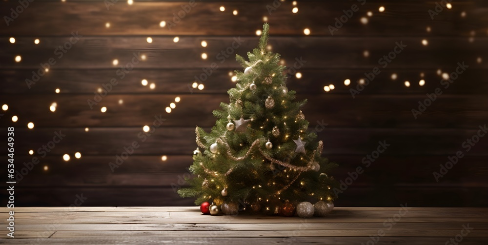 Frohe Weihnachten mit Christbaum Stock Photo | Adobe Stock