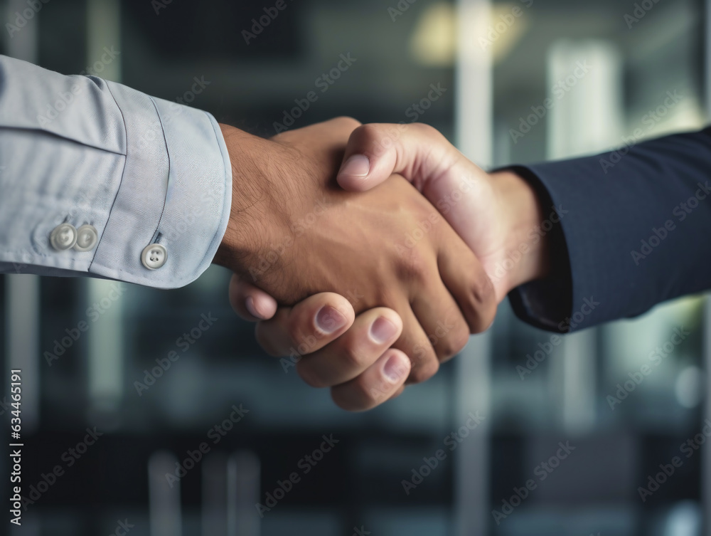 Foto de Fotografía de manos estrechándose en un acuerdo de negocios ...