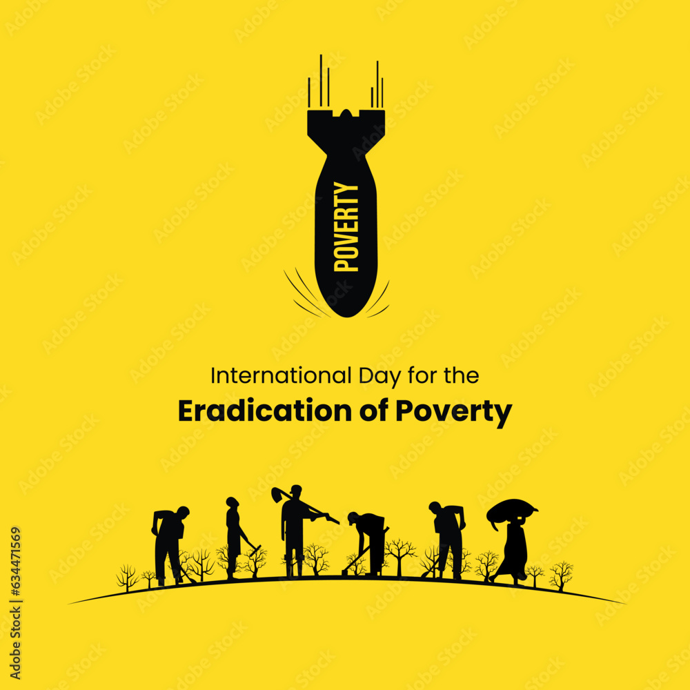 International Day for the Eradication of Poverty, October 17, Vector ...