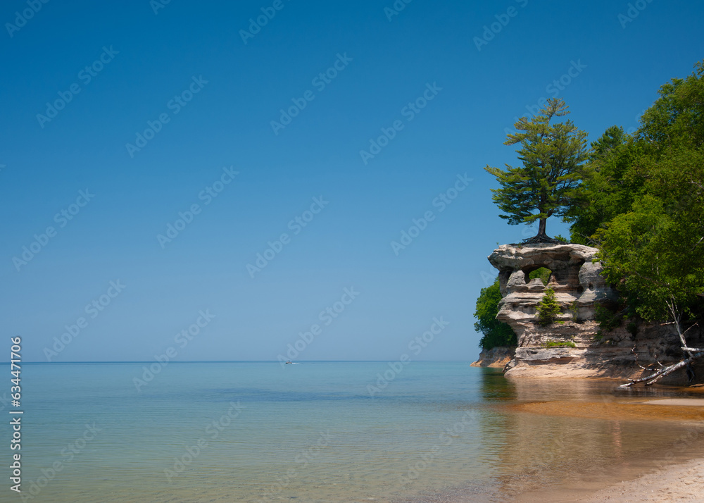 Chapel Rock Pictured Rocks national lakeshore Michigan Lake Superior ...