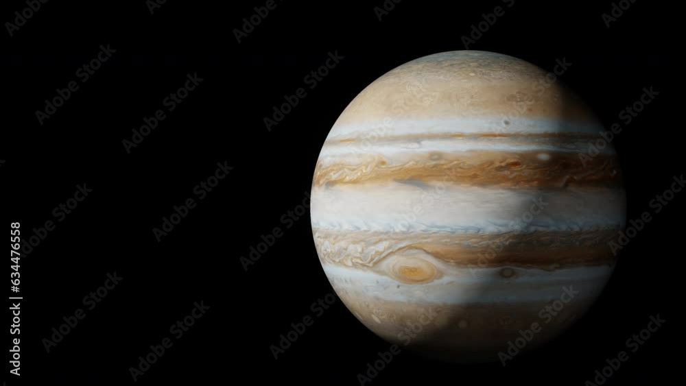 Planet Jupiter with alpha channel overlay view from outer space 3d ...