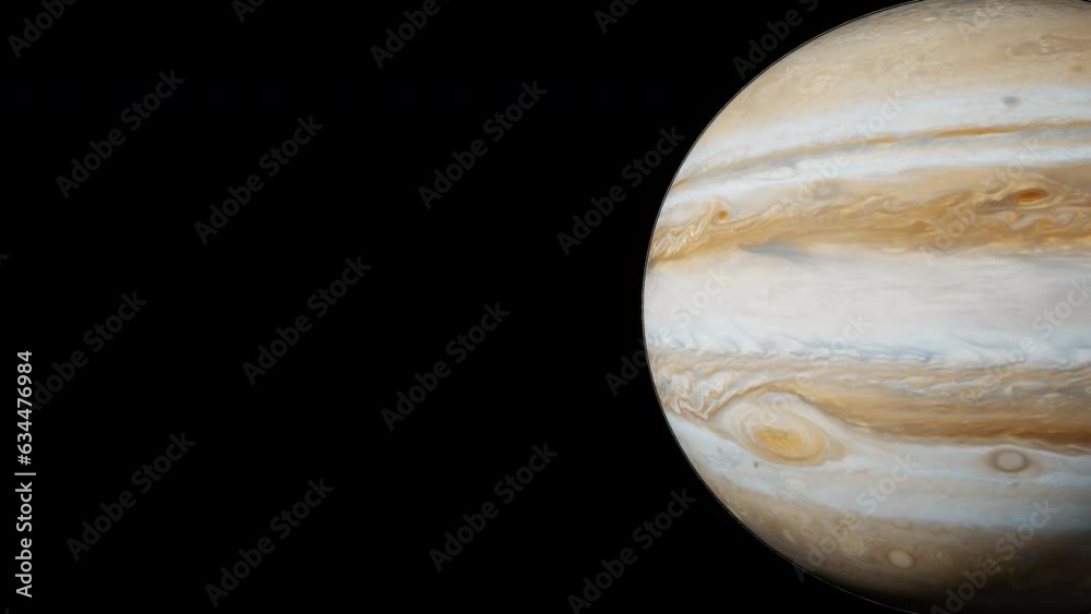 Planet Jupiter with alpha channel overlay view from outer space 3d ...