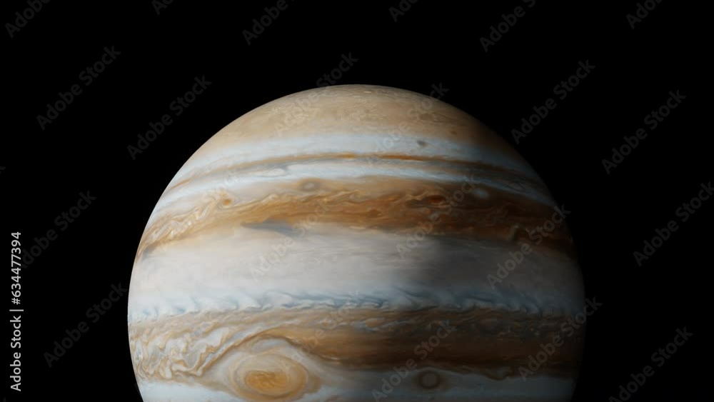 Planet Jupiter with alpha channel overlay view from outer space 3d ...