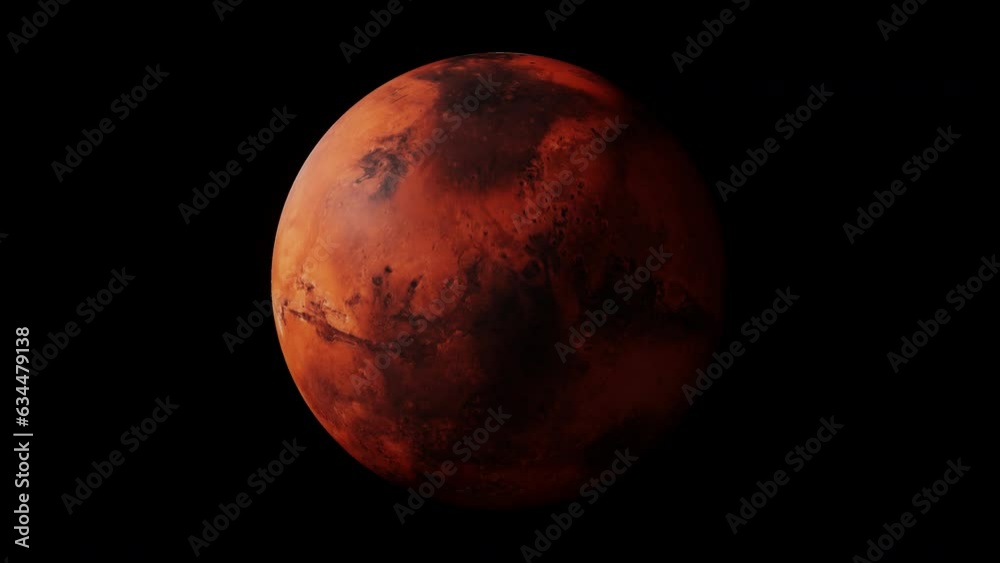 Planet Mars with alpha channel overlay view from outer space 3d render ...