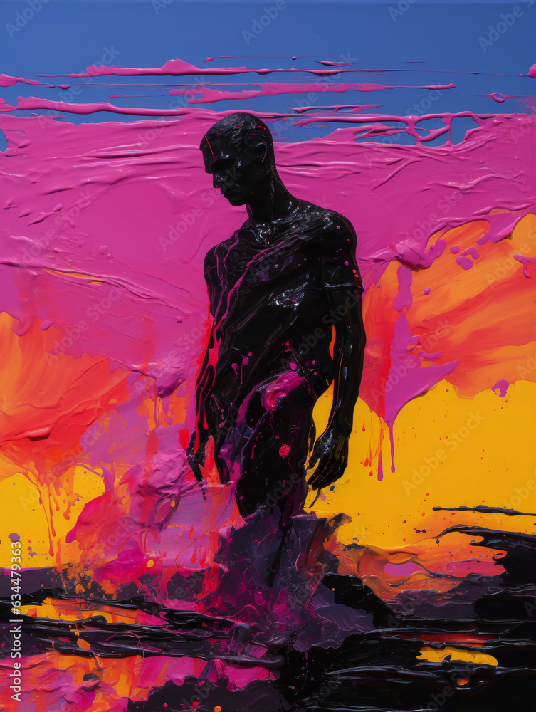 AI-generated illustration of a man walking through the open door of ...