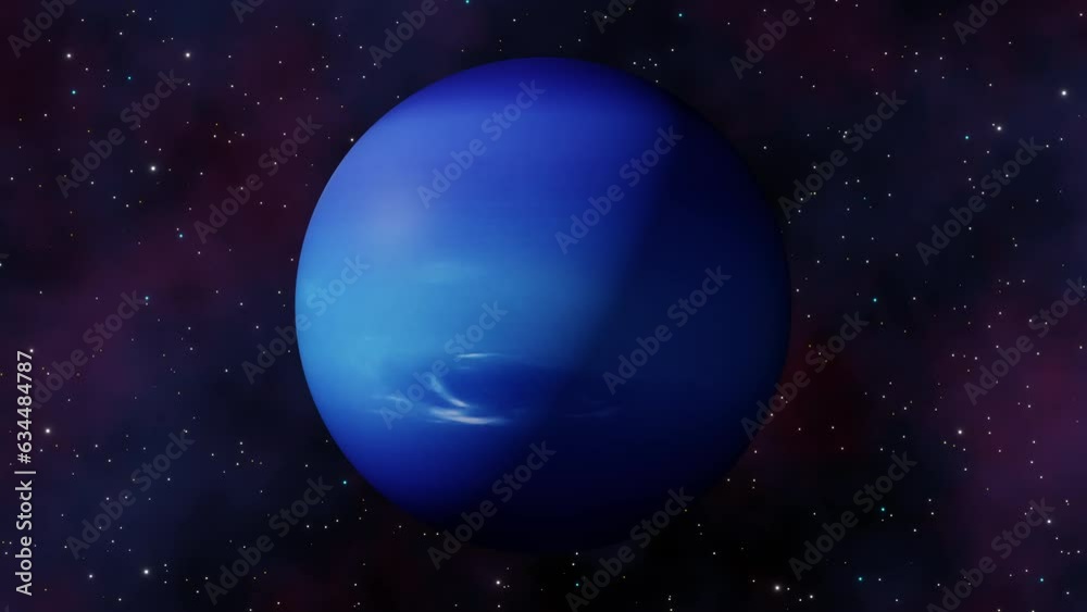 Planet Neptune view from outer space and twinkling stars in the Milky ...