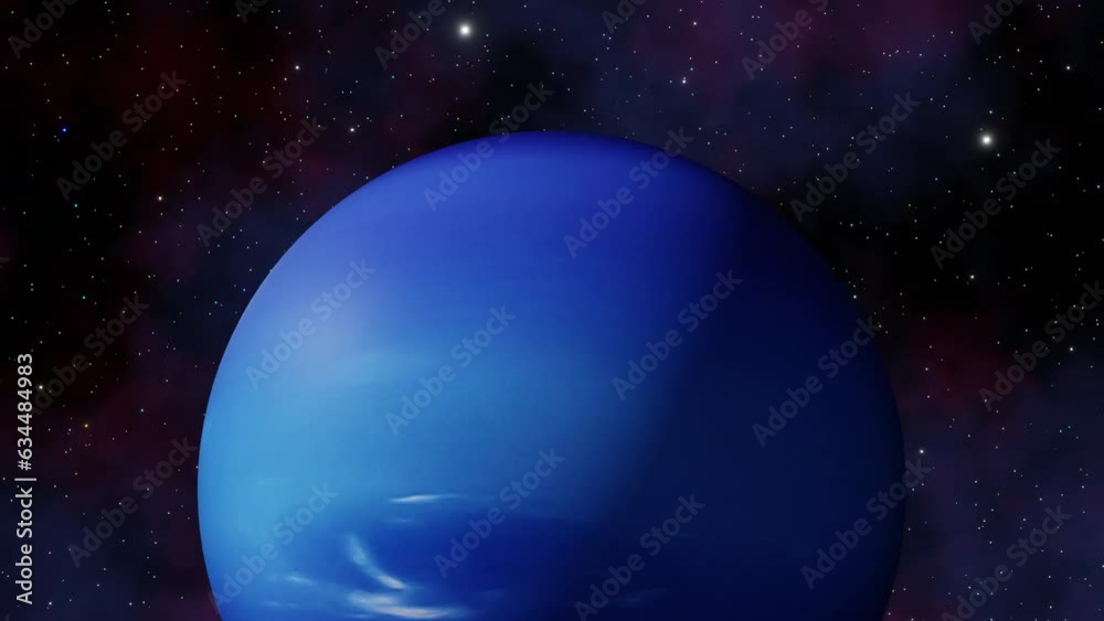 Planet Neptune view from outer space and twinkling stars in the Milky ...