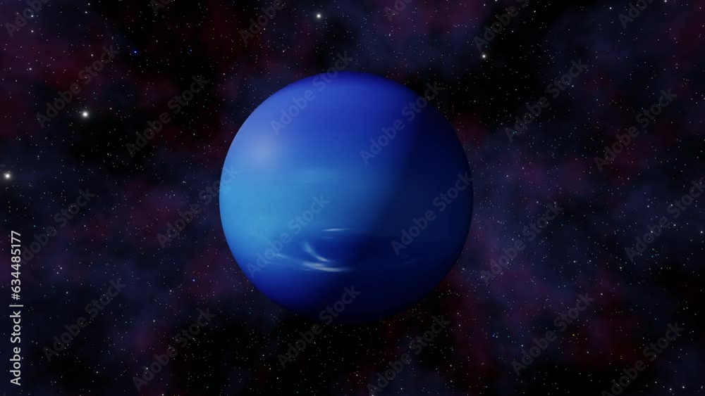 Planet Neptune view from outer space and twinkling stars in the Milky ...