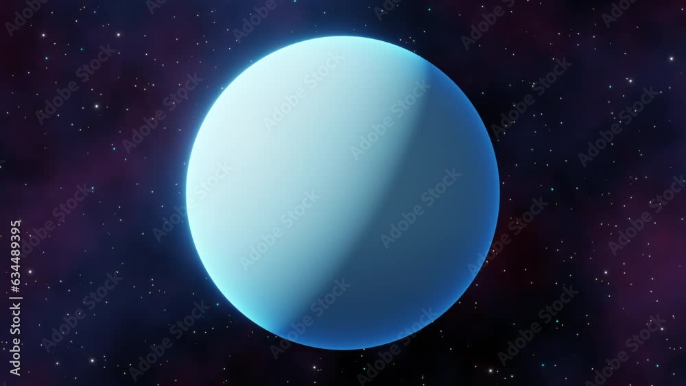 Planet Uranus view from outer space and twinkling stars in the Milky ...