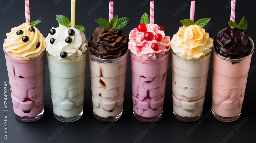 Barbie cocktail, milkshake on sundae, barbie style pink tint background ...