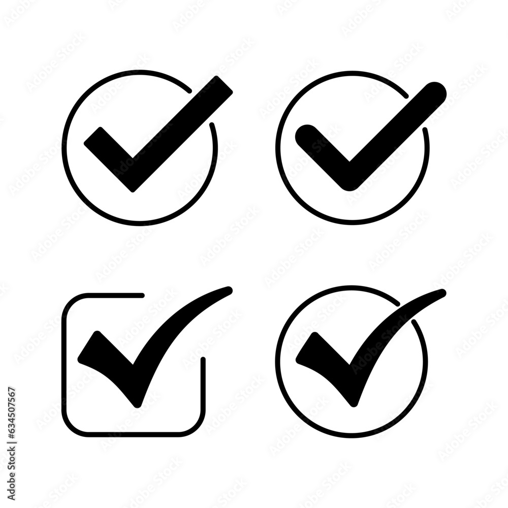 check icon vector. check mark icon. check list button icon. Stock ...
