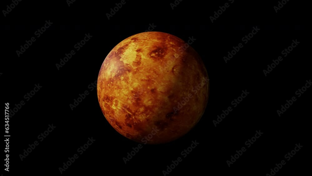 Planet Venus with alpha channel overlay view from outer space 3d render ...