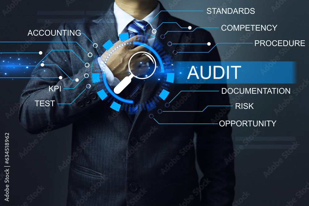 Audit concept. Auditor ready factory ISO audit annual assessment year ...