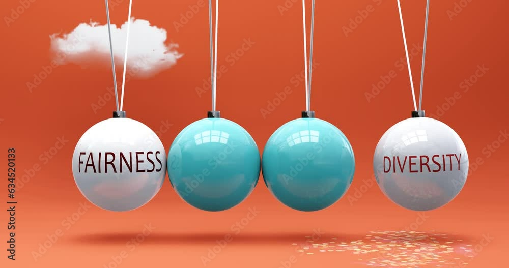Fairness leads to diversity. A Newton cradle metaphor in which fairness ...