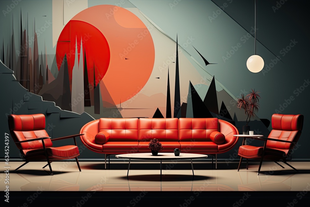 minimalist design using AI, focusing on simple shapes, clean lines, and ...