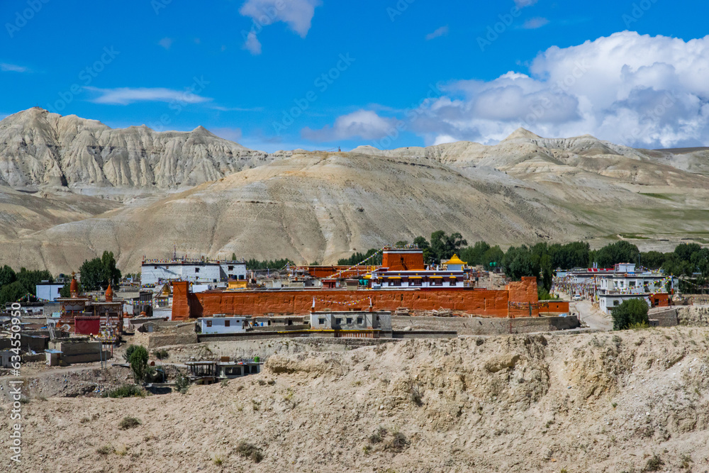 The forbidden Kingdom of Lo Manthang with Monastery, Palace and Village ...