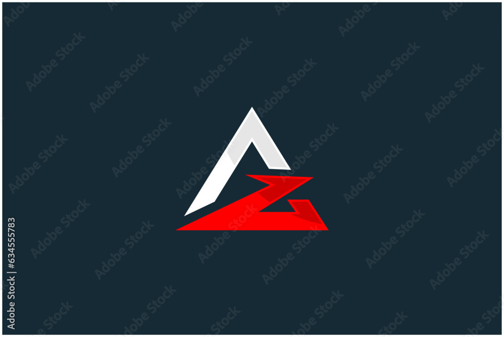 Initials letter AZ logo design vector illustration. Letter AZ suitable ...