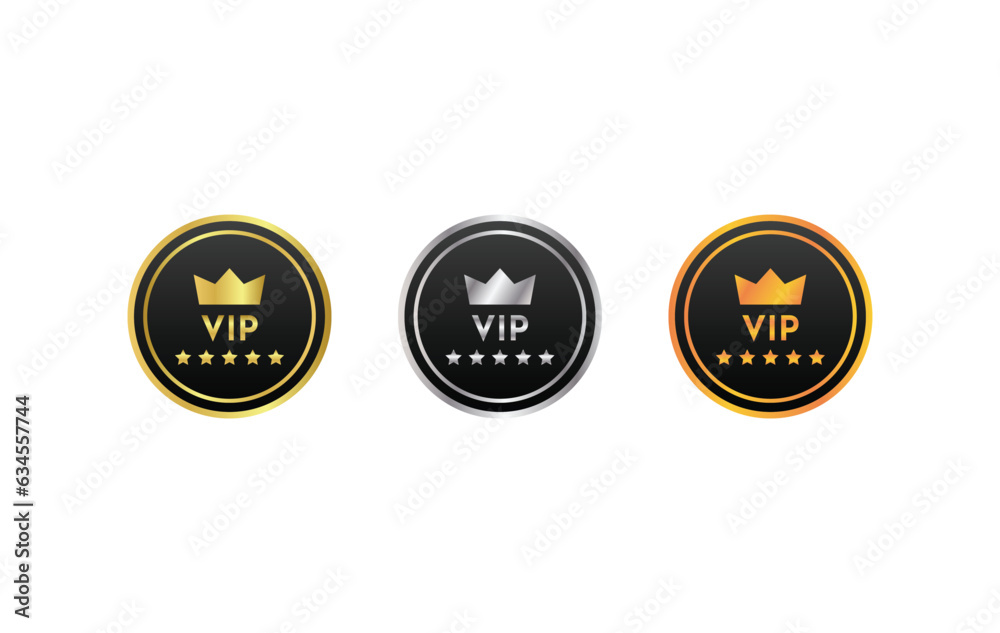 Vip membership icon premium service logo design template Stock Vector ...