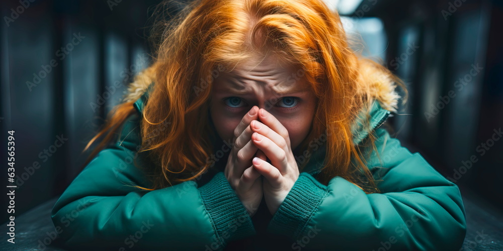 Depression depicting symptoms of depression. enerative AI Stock Photo ...