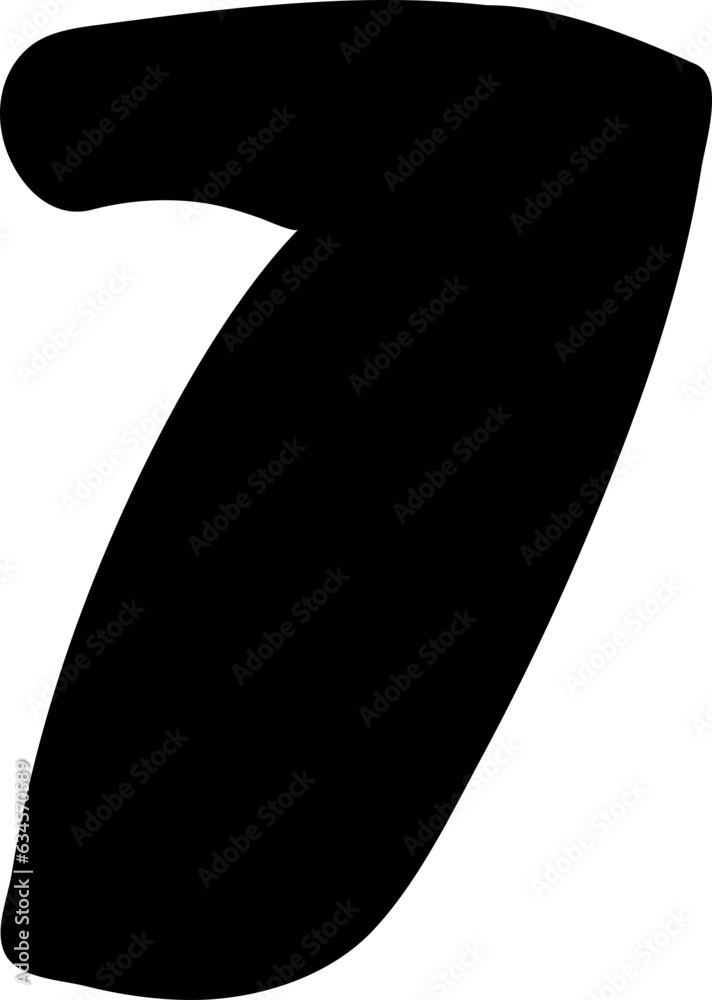 7 number alphabet solid letter display font. Stock Vector | Adobe Stock