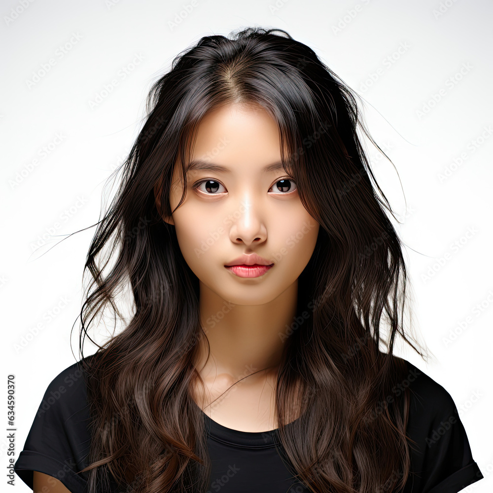 Professional headshot of a blank-faced Japanese woman in her twenties ...