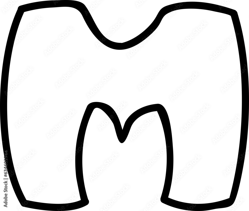 M capital alphabet line letter display font. Stock Vector | Adobe Stock