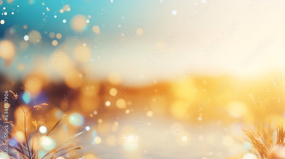 Generative AI : Summer holiday concept: Abstract bokeh flare sunlight ...