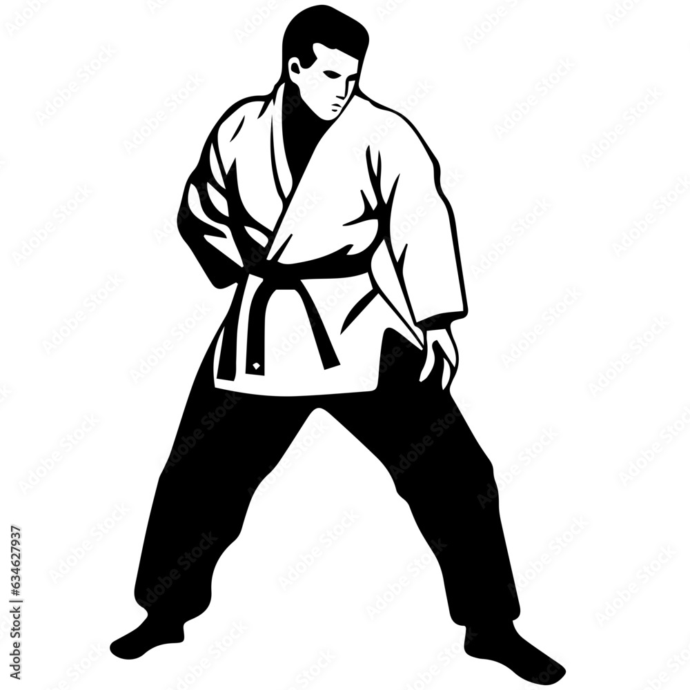 Vecteur Stock Sketch judoist, judoka athlete duel, fight, judo, pack of ...