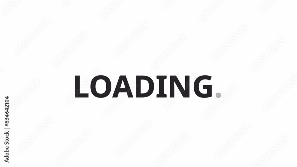 Vidéo Stock Upper case bw loading animation. Simplicity style, capital ...