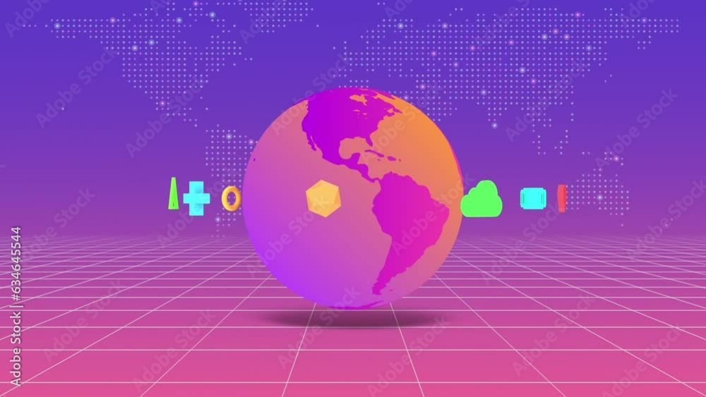 3D futuristic visualisation of metaverse immersive virtual world with ...