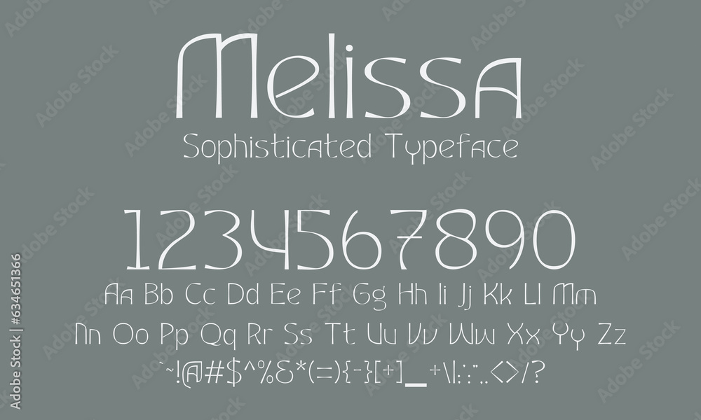 Vetor de Melissa is an elegant and feminine typeface that exudes modern ...
