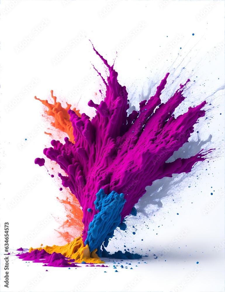 eine explosion von fabrwolken regenbogen farben farbexplosion farbige ...