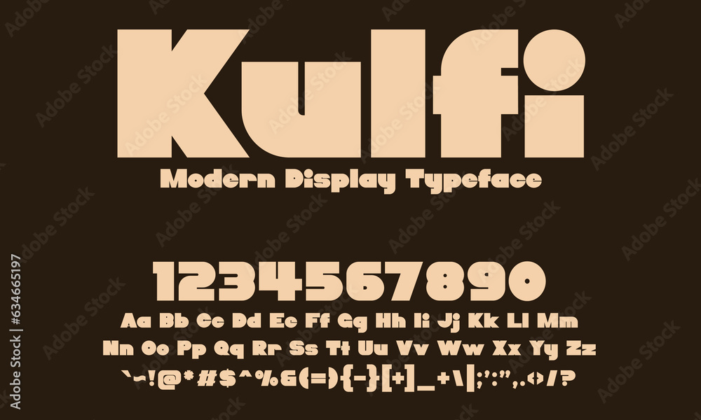 Kulfi is a juicy display font full of joy. This distinctive typeface ...