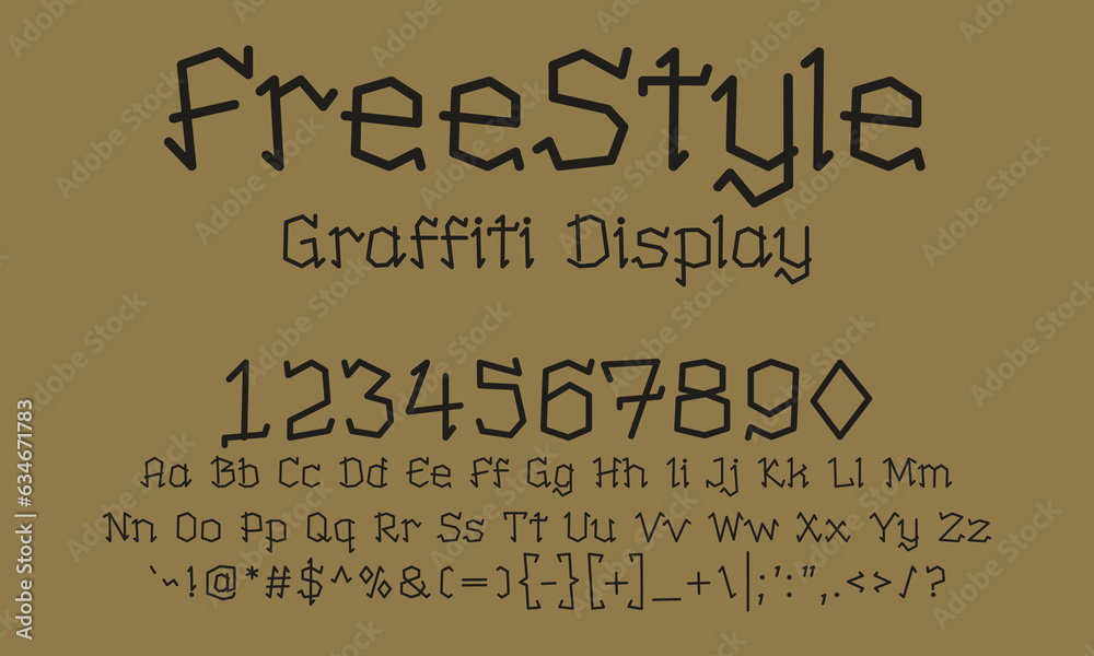 Freestyle is an authentic graffiti typeface. It was inspired by urban ...