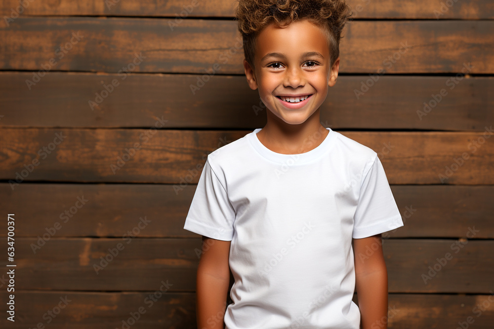 boy wearing bella canvas white shirt mockup, Design t-shirt template ...