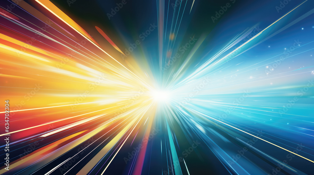 Abstract background of long exposure tale light speed of light city ...