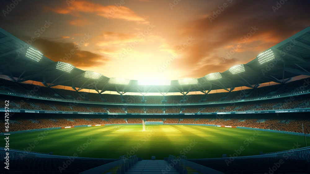 Sports stadium background - ai generative Stock Illustration | Adobe Stock