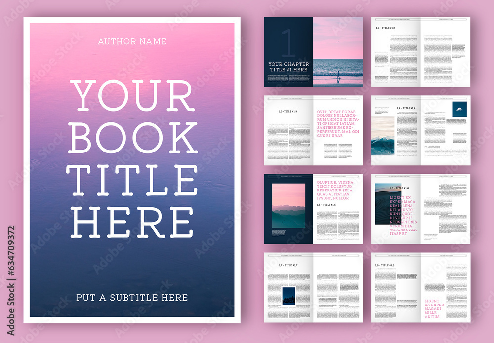 Narrative Book Layout Stock Template | Adobe Stock