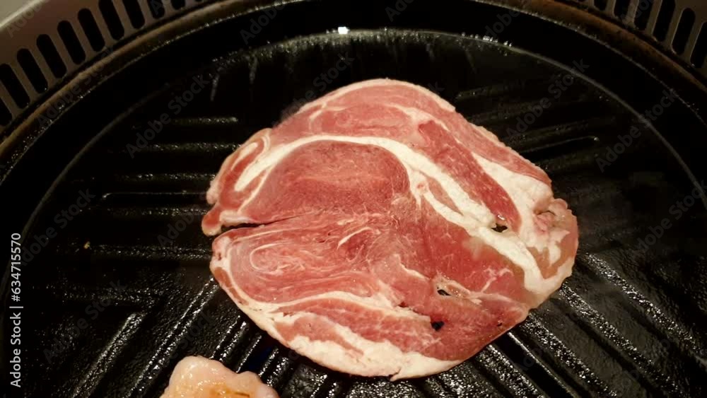 Genghis Khan bbq meal lamb mutton meat slice japanese Hokkaido ...