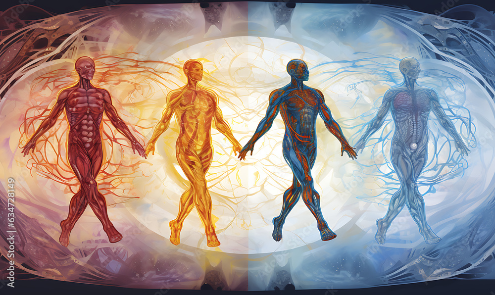 Anatomical Illustration of the Human Body and Human Power and energy ...