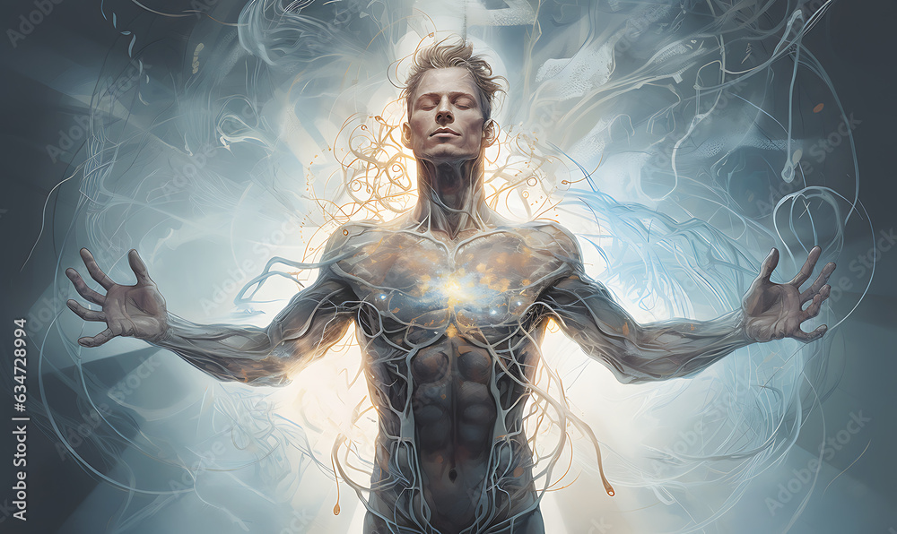 Anatomical Illustration of the Human Body and Human Power and energy ...