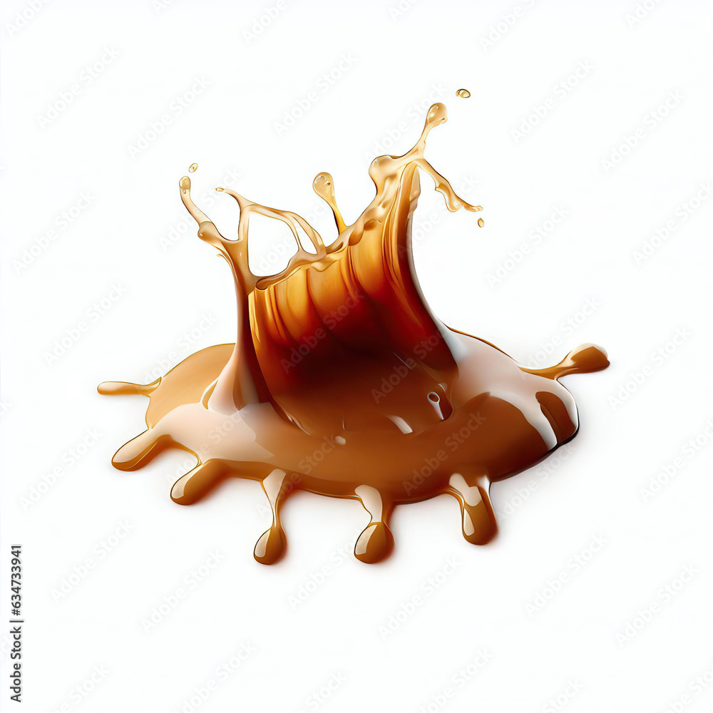 Chocolate splash isolated transparency background. Generative AI. Stock ...