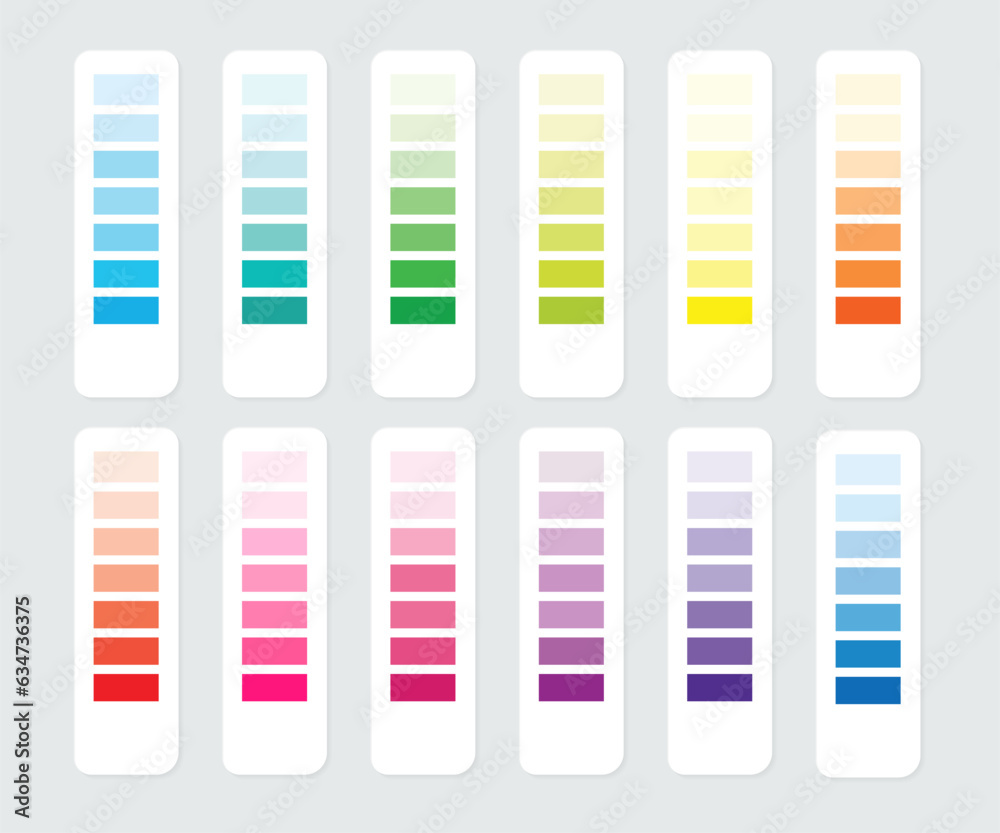 Color palette guide on transparent background. Vector illustration ...