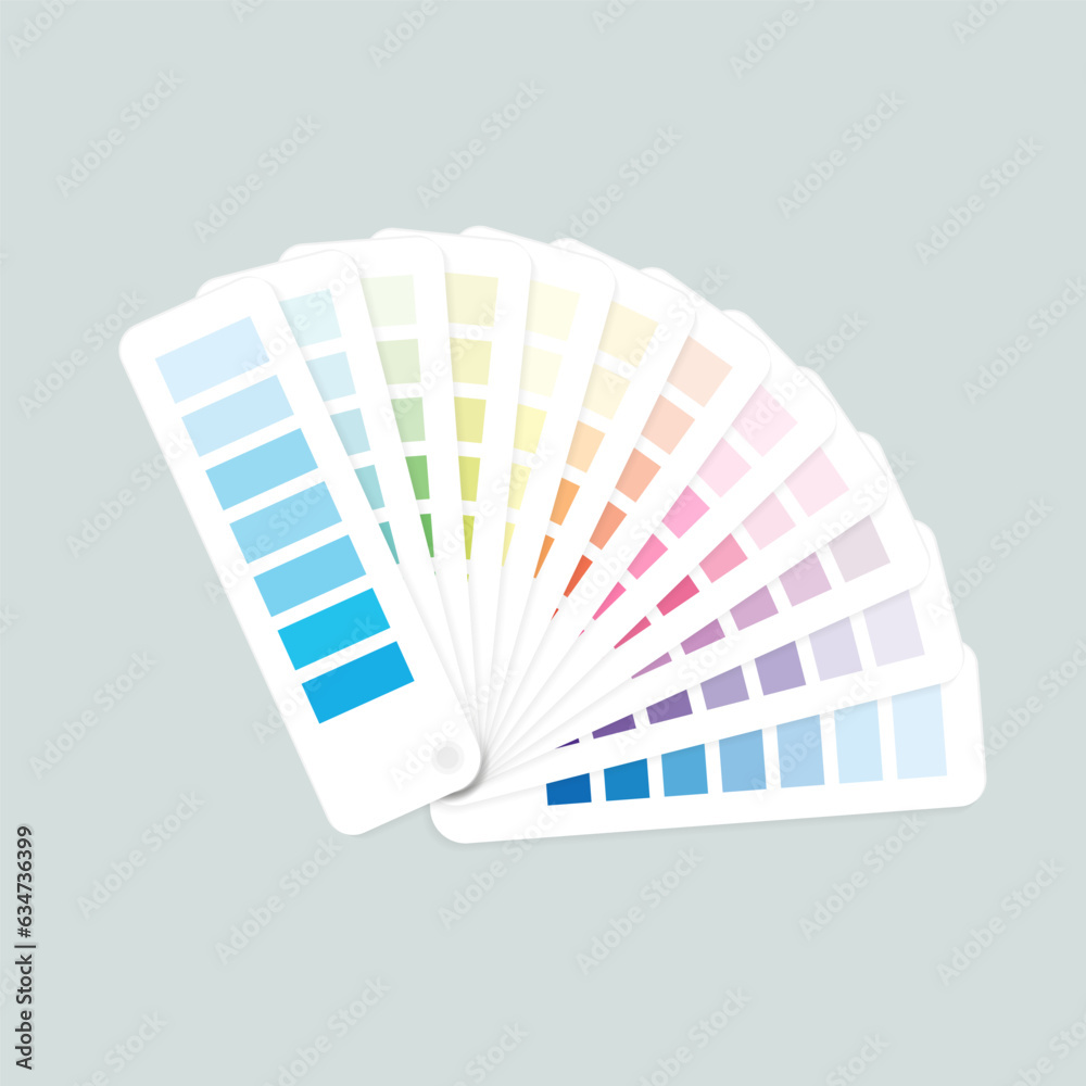 Color palette guide on transparent background. Vector illustration ...