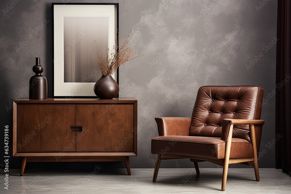 Modern template for harmonized living room interior design featuring a ...