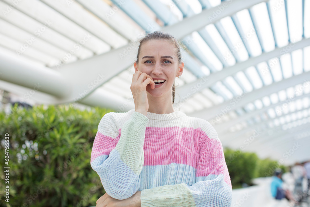 pretty woman feeling terrified, in horror and panic Stock Photo | Adobe ...